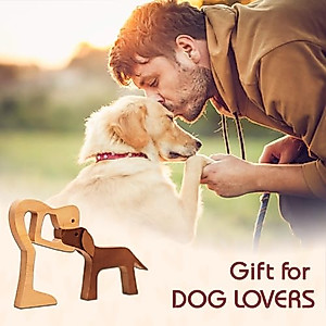 Pawfect House Wooden Sculpture - The Love Between You & Your Fur-Friend - Dog Loss Sympathy Gift - In Loving Memory Gifts Dog Passing Away Gifts - Cat Memorial Gifts - Wooden Pet Carvings