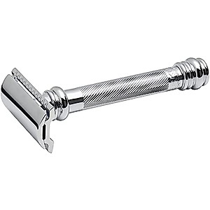 Merkur Heavy Duty Long Barber Pole Safety Razor, Chrome