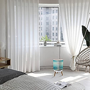 IBPNKFAZ89 Small Trash Can with Lid Beautiful Silhouette Sunset at Tropical sea Garbage Bin Wood Waste Bin Press Cover Round Wastebasket for Bathroom Bedroom Kitchen 7L/1.8 Gallon