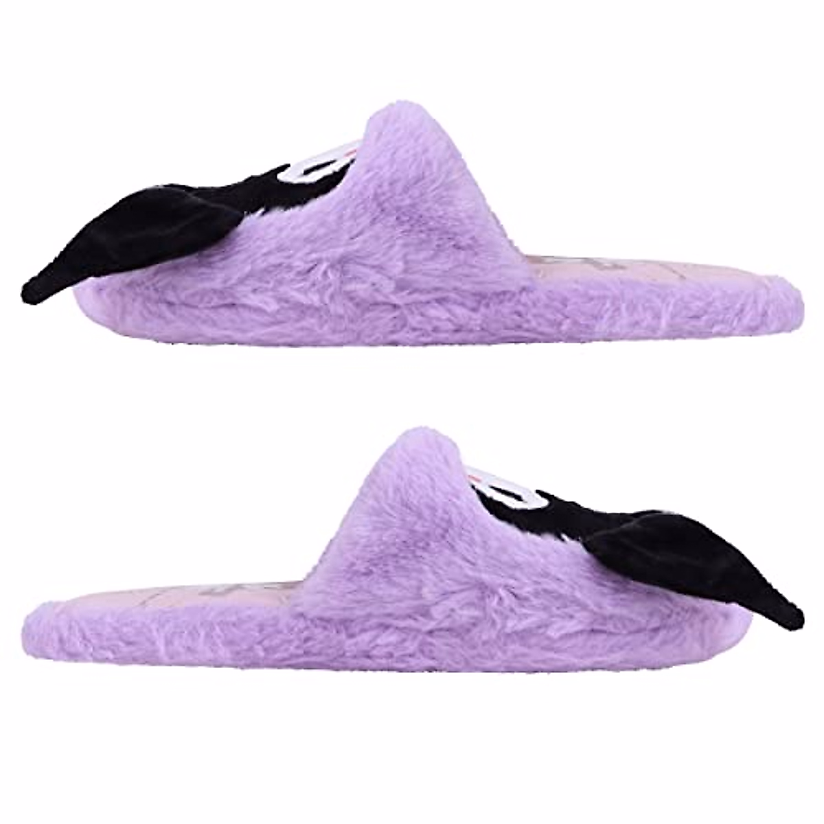 Roffatide Anime Kuromi Slippers Plush Slippers Furry Indoor Slide Slipper Bedroom Shoes House floor Slipper for Women girls