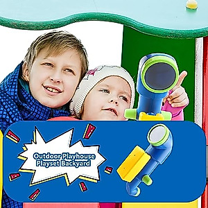 Restroma 2 Pack Playground Periscope Toys Playground Swing Set Accessories Playground Plastic Periscope Playset Equipment for Kids Outdoor Playhouse Backyard Treehouse (Green,Blue)