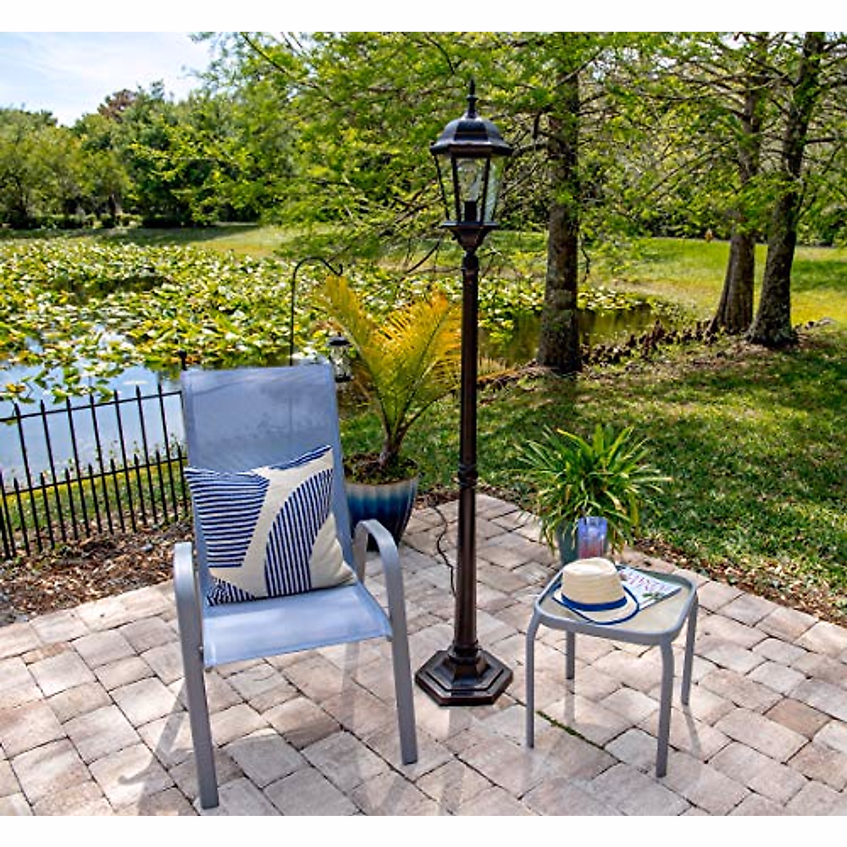 Kenroy Home 93432ORB Villa Waterproof Outdoor Lamp Post Light, Oil-Rubbed Bronze Finish