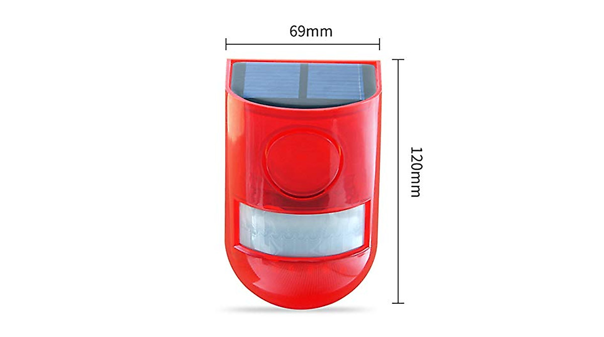 Solar Security Light Alarm with Motion Sensor - Waterproof, Loud Siren
