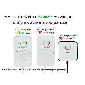 LEFXMOPHY K3V1N9 Power Cord 30W Replacement for C7H6N3 Show 8, Show 15, Show 2nd Gen, Plus 2nd Generation, Show 10 3rd Gen A8H3N2 K3V1NA AC Adapter with 5ft Cable