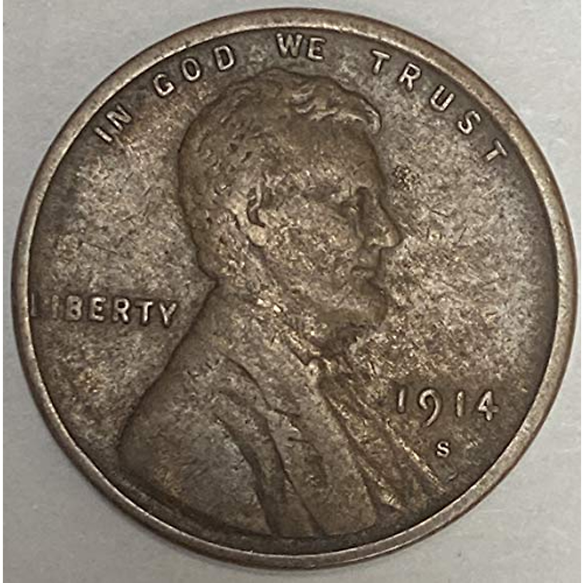 1914 S Lincoln Wheat Penny Average Circulation Penny VF-XF