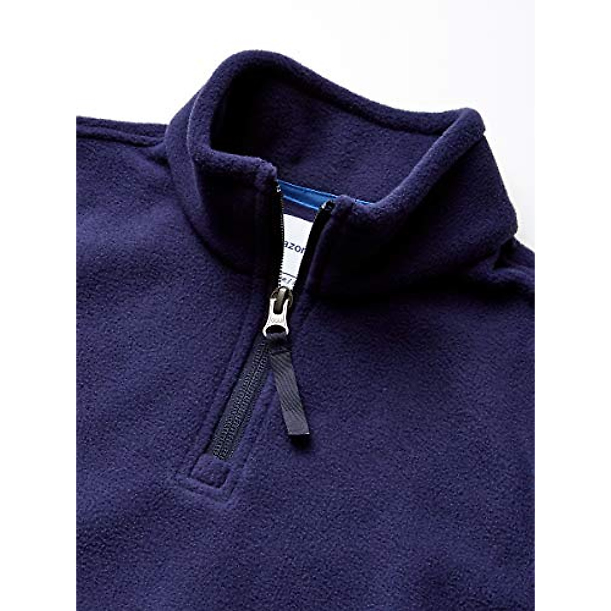 Amazon Essentials Boys' Polar Fleece Quarter-Zip Pullover Jacket, Navy, Medium