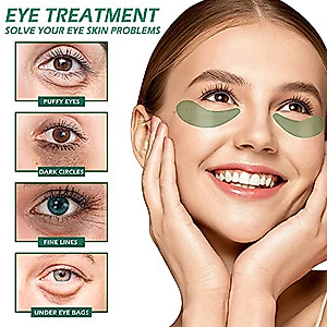 VANELC Eye Mask,Under Eye Patches with Collagen Seaweed,Eye Gel Treatment Masks For Dark Circles , Under Eye Bags Treatment, Natural Eye Masks for Puffy Eyes, Under eye Dark Circles,Anti-Wrinkle
