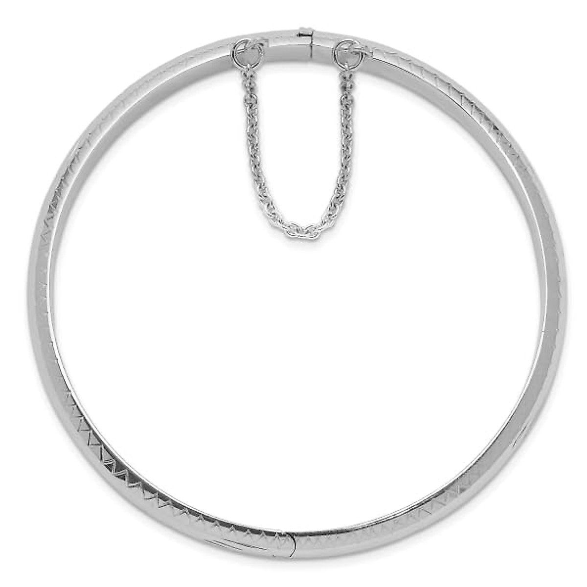 IceCarats 925 Sterling Silver 7mm Hinged Bangle Bracelet