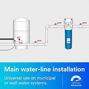 Aqua-Pure AP800 Series Whole House Filter Housing AP802B, 5639202, Large Diameter, Blue Sump, 20 in, 1' NPT (5585704)