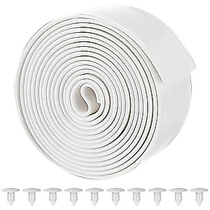 1Set Vinyl Straps for Patio Chairs Repair, 2" x10ft PVC Lawn Chair Webbing Heavy-Duty Weatherproof Patio Chair Replacement Straps with 10 Rivets for Outdoor Lawn Furniture Chair Lounge, White.