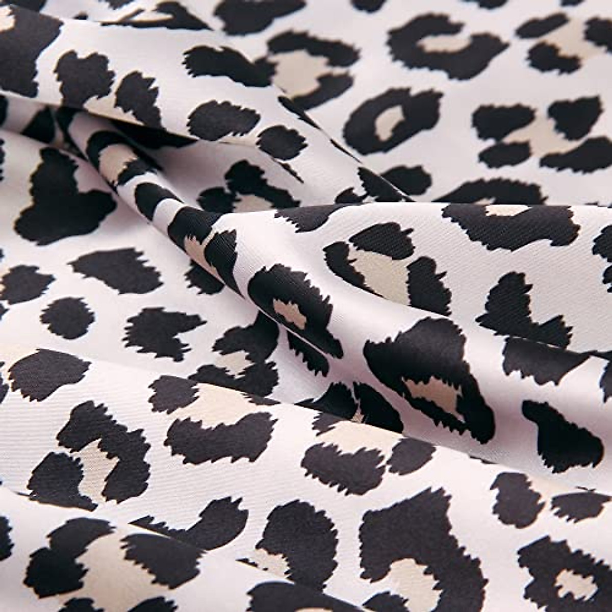 BEDELITE Satin Pillowcase for Hair and Skin Digital Printing, Super Soft Cooling Similar to Silk Pillow Cases 2 Pack with Envelope Closure, Gift for Women Men(Standard 20x26 Inch, Black Leopard)