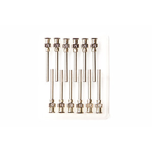 Dispense All - 12 Pack - 12 Gauge 1 Inch All Metal Blunt Tipped Dispensing Needle, Stainless Steel, Luer Lock | Refill Cartridges and Transfer Viscous Liquids Oils Glycerin Distillate Epoxy Adhesive