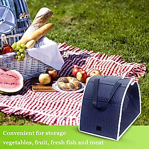 2Pack Insulated Reusable Grab Shopping Bag Collapsible Grocery Shopping Tote Bags with Handles,Clip on Shopping Cart As Seen On TV