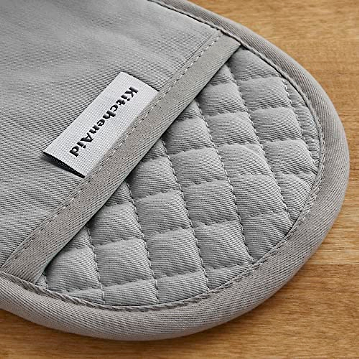 KitchenAid Asteroid Oval Pot Holder Set, 6.5"x10", Grey, 2 Piece