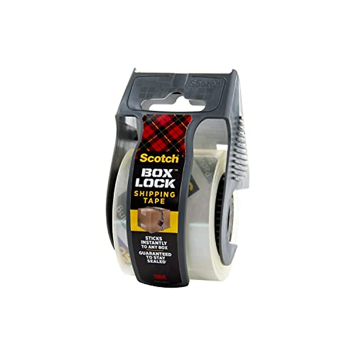 Scotch Box Lock Packaging Tape, 1 Roll with Dispenser, 1.88 in x 800 in, Extreme Grip, Sticks Instantly to Any Box (195)
