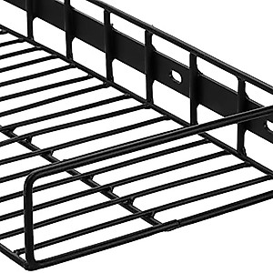 Hedume Heavy Duty Floating Tool Shelf & Organizer, Wall Mounted Power Tool Organizer Holder, Garage Storage Rack for Handheld & Power Tools, Rack Gift for Men, Dad, Father's Day (Black)