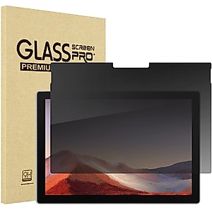 ProCase Privacy Screen Protector for Surface Pro 7 Plus, Pro 7, Pro 6, Pro 5, Pro 4, Tempered Glass Dark Anti-Spy Screen Film Guard for 12.3 Inch Surface Pro 7+/7/6/5/4