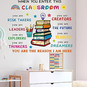 You Entry This Classroom Wall Art Sticker Peel and Stick Wall Decor Motivational Sticker Positive Saying Wall Decor for Nursery Kids Room Preschool Door Playroom Decor.