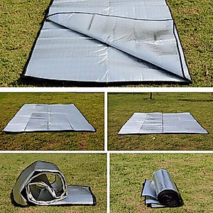 Camping Mat Foam Foil Blanket for Camping 150x200 cm Foam Pad Insulating Foil Mat Sleeping Tent Pad Thermal Aluminum Camping mat for Reflecting Heat Silver 59in x 78.7in / 150cmx200cm