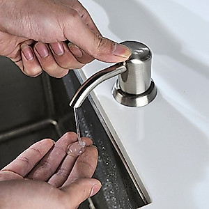 Soap Dispenser, Delle Rosa Soap Dispenser for Kitchen Sink Brushed Nickel, Soap Dispenser Easy Installation Well Built and Sturdy, 320ml/11oz