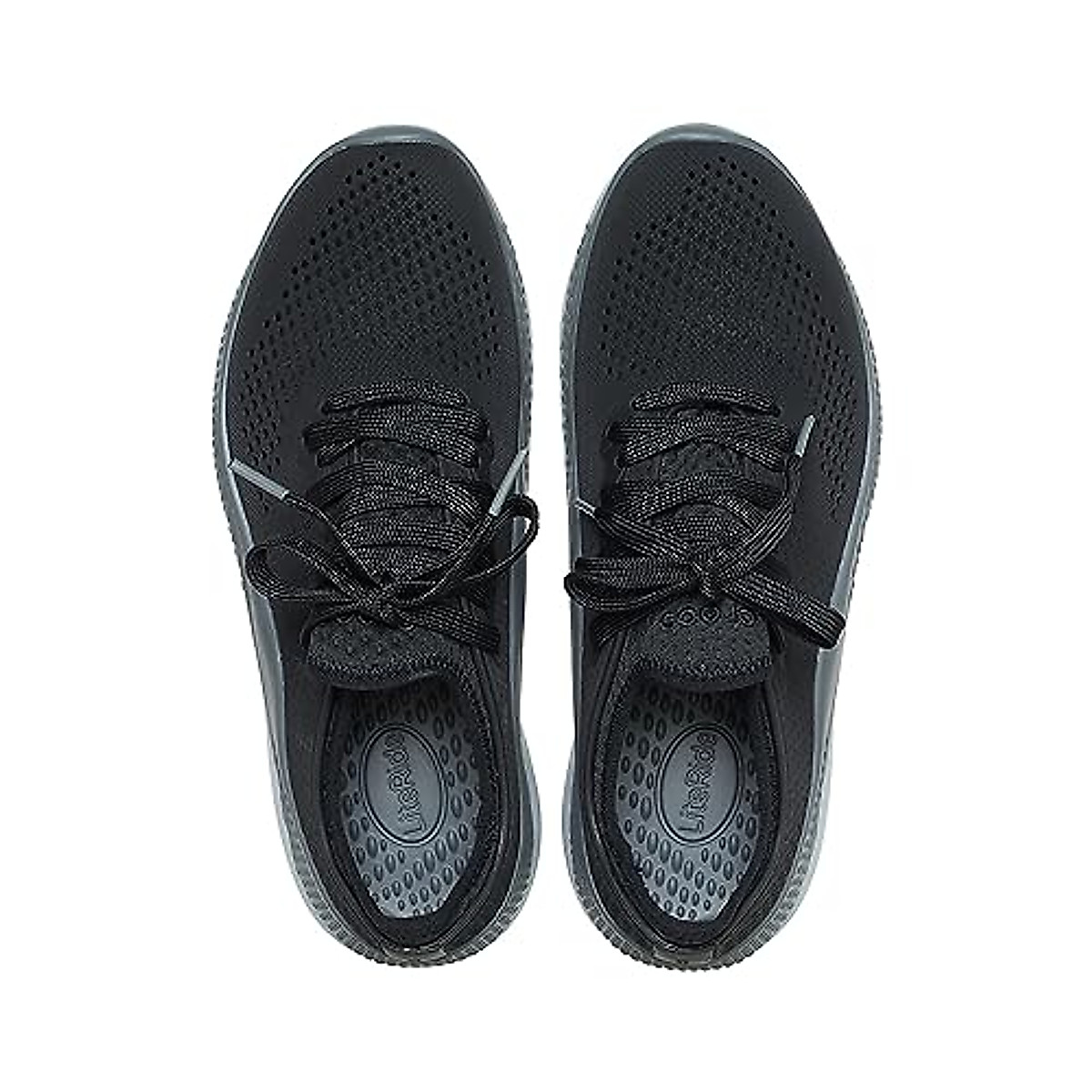 Crocs Men's LiteRide 360 Pacer Sneakers, Black/Slate Grey, 11 Men