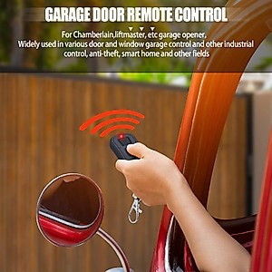 Kingdder Universal Garage Door Opener Remote for Purple Yellow Red Orange Green Learning Buttons Compatible with Chamberlain Liftmaster Garage Door Opener 3 Buttons with Key Chain(Black,3 Pcs)