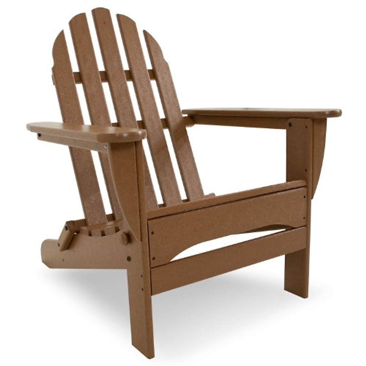 POLYWOOD AD5030TE Classic Folding Adirondack Chair, Height: 35.00" - Width: 29" - Depth: 35.00", Teak