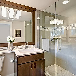 HouseAid 5-Piece Self Adhesive Towel Holder Set for Bathroom, Adhesive Bathroom Hardware Accessories Including Towel Ring, Toilet Paper Holder, 18” Towel Bar and 2 Towel Hooks, Brushed Nickel