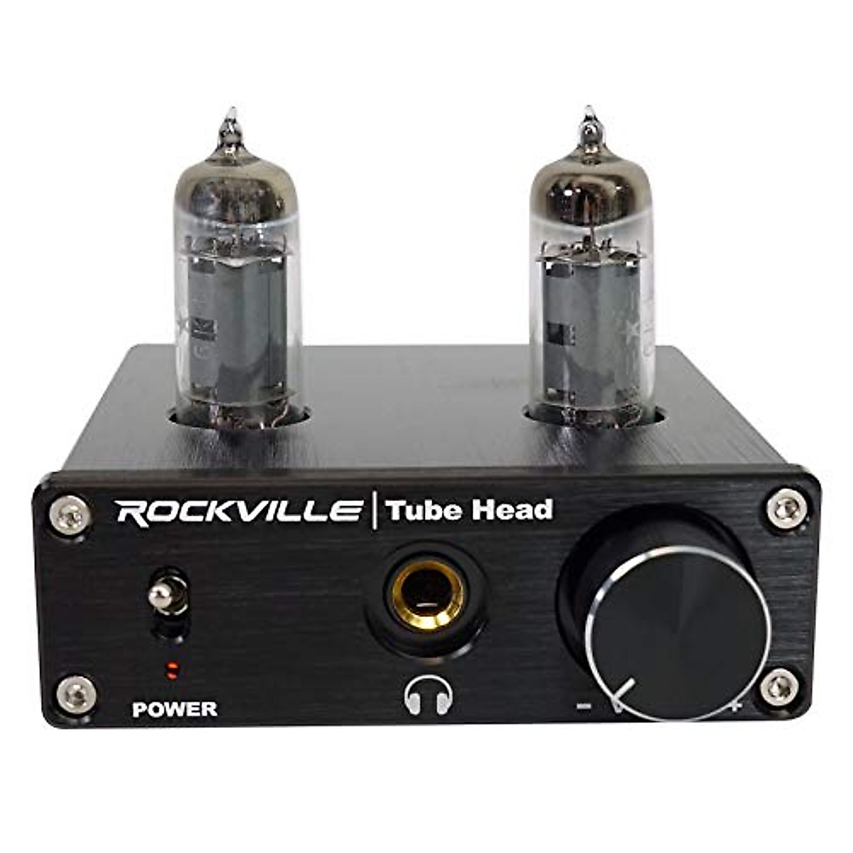 Rockville TubeHead Tube Headphone Amplifier Amp / 6K4 Tubes / 16-300 Ohms/180mW, Black