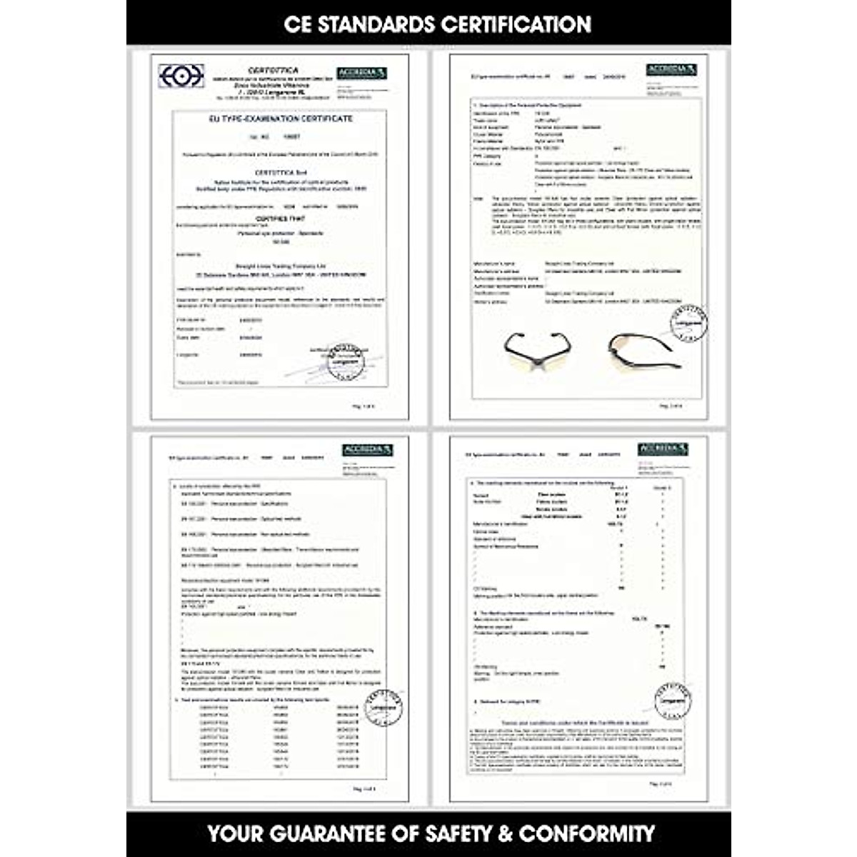 voltX 'Constructor' SAFETY READERS (CLEAR +1.5 Dioptre) Full Lens Reading Safety Glasses ANSI Z87.1+ & CE EN166F, Wraparound Style - Includes Safety Cord with headstop - UV400 anti fog coated lens