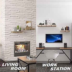 Homaterial Floating Nightstand, Wall Mount Shelf with Drawer for Bedroom, Bathroom, Living Room, Kitchen, Floating Shelf for Wood Wall Decor with Drawer