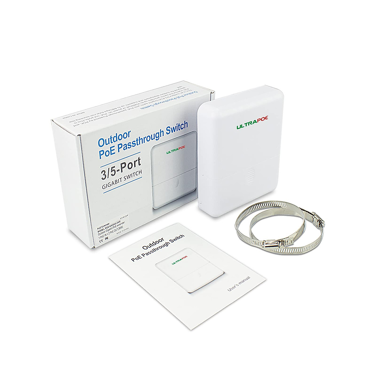 UltraPoe 4 Port Outdoor Gigabit POE++ Extender, up to 100m/330ft Ethernet Over Copper Wire, IEEE 802.3af/at Compliant, Plug and Play