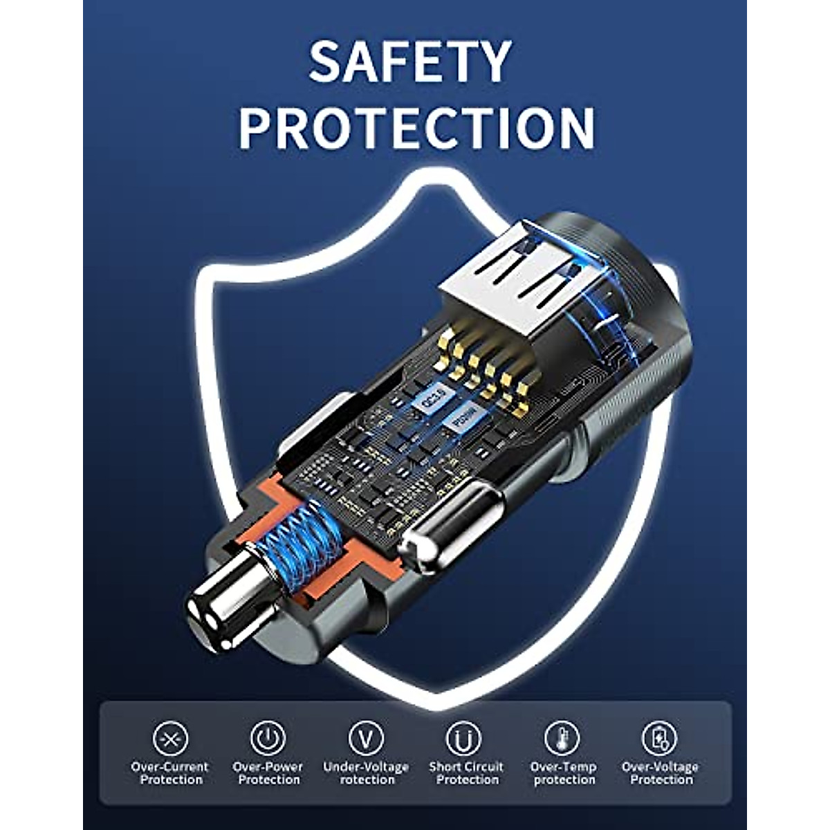 iPhone Car Charger, USB C Fast Car Charger[Apple MFi Certified] White Cat 38W 2-Port PD&QC 3.0 Cigarette Lighter Adapter with 3.3ft USB C to Lightning Cable for iPhone14 13 12 Pro/iPad/AirPods/Samsung