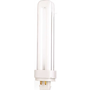 Satco S8340 4100K 26-Watt G24q-3 Base T4 Quad 4-Pin Tube for Electronic and Dimming Ballasts, Color, 1 Count (Pack of 1)