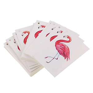 100pcs Kraft Paper Tags Gifts Tags Flamingo Printed Labels Hanging Cards Name Card Tag Price Tags Wedding Party Gift Tags