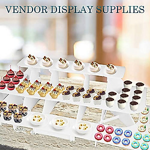 MgcSTEM Portable Product Display Rack || While Waterproof Display Shelf for Vendors，Craft Fair Display stand,Craft shows，Farmers Market Display, Trade Show Supplies