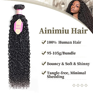 Brazilian Curly Wave Human Hair 3 Bundles 12A Grade Virgin Hair Weave Bundles Jerry Curly Unprocessed Hair Extensions Natural Black 10 12 14 inch 100g/pc