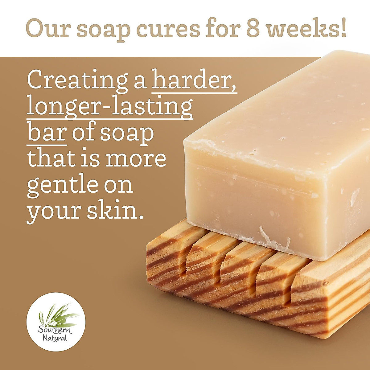 Southern Natural Oatmeal Soap Bar (3 Pack) Unscented Goat Milk Soap Bars With Colloidal Oatmeal & Honey. For Dry, Sensitive Skin. Fragrance Free Cleanser