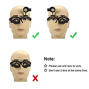 10X 15X 20X 25X LED Magnifier Illuminated Double Eye Glass Jeweler Loupe Repair Magnifying