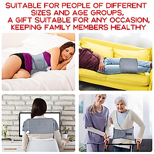 Heating Pad for Back Pain and Cramps Relief, Heating Pad Belt, Lower Back Heating Pad, with 4 Timer Settings 11.8x23.6 Inch, with Auto Off and 6 Heat Setting for Back Pain Relief and Cramps Gray