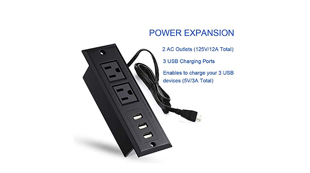 Conference Power Strip with USB Ports | Easy Installation