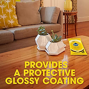 Pledge Expert Care Wood Wipes, Shines and Protects, Removes Fingerprints, Lemon Scent, 24 Wipes