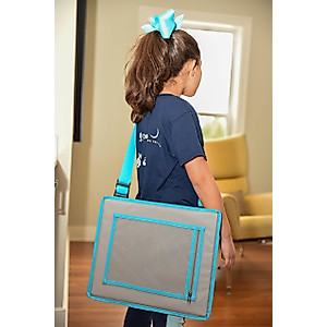 Kids Travel Tray by LillyCrafted-Premium Quality Toddler Car Seat Tray & Lap Table-with Touchscreen Phone & Tablet Holders-Toddler Activity Play & Snack Stroller Organizer-Perfect Travel Accessories