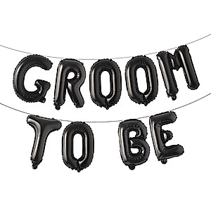 Bachelor Party Decorations for Men, Groom To Be Decorations, Stag Night Engagement Wedding Bridal Shower Future Groom Future Mr Pre-Wedding Party Decorations Supplies Favors (GROOM TO BE Black)