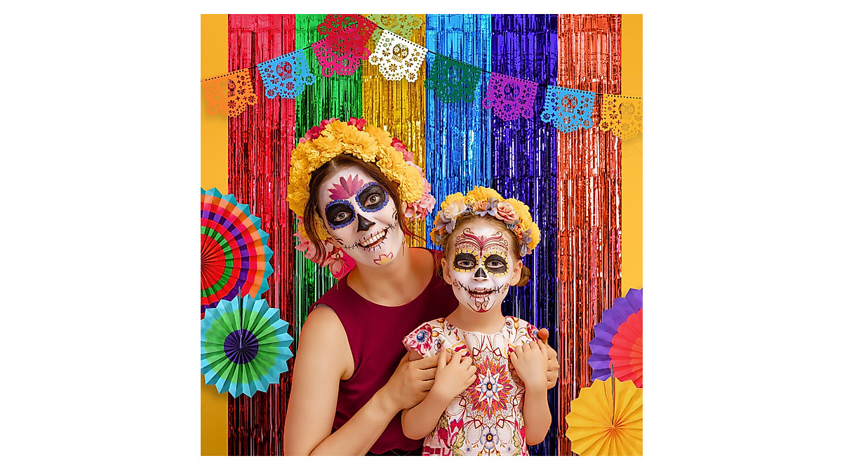 Vibrant Fiesta Decorations - Tinsel Streamers for Parties