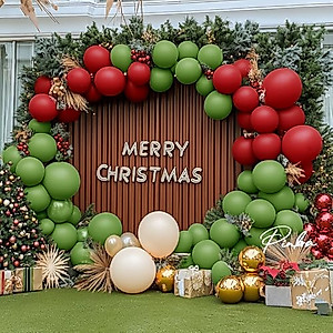 Double Stuffed Olive Green Balloon Garland Kit - Sage Green Balloons Different Sizes 18/12/5 Inch for Baby Shower Birthday Tropical Jungle Safari Theme Party Decoration