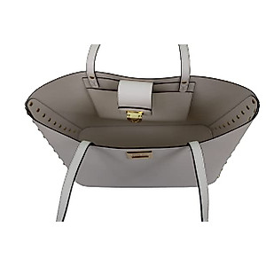 Michael Kors Women's Manhattan Smooth Leather Shoulder Tote Bag Lt Cream