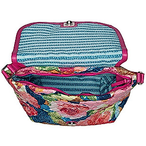 Vera Bradley Women's Cotton Carson Crossbody Purse, Superbloom, One Size