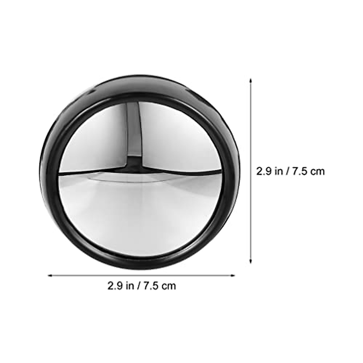 ULTECHNOVO Computer Rearview Mirror Desk Blind Spot Mirror Monitor Round Indoor Security Mirror for Office 2pcs