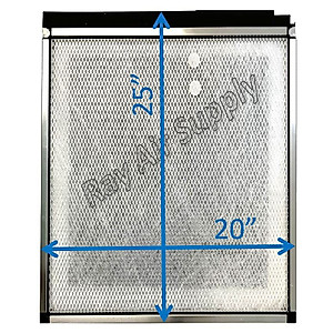 RayAir Supply 20x25 PremierOne PureFlo P6100 Replacement Filter Pads MS-2025 (3 Pack) WHITE